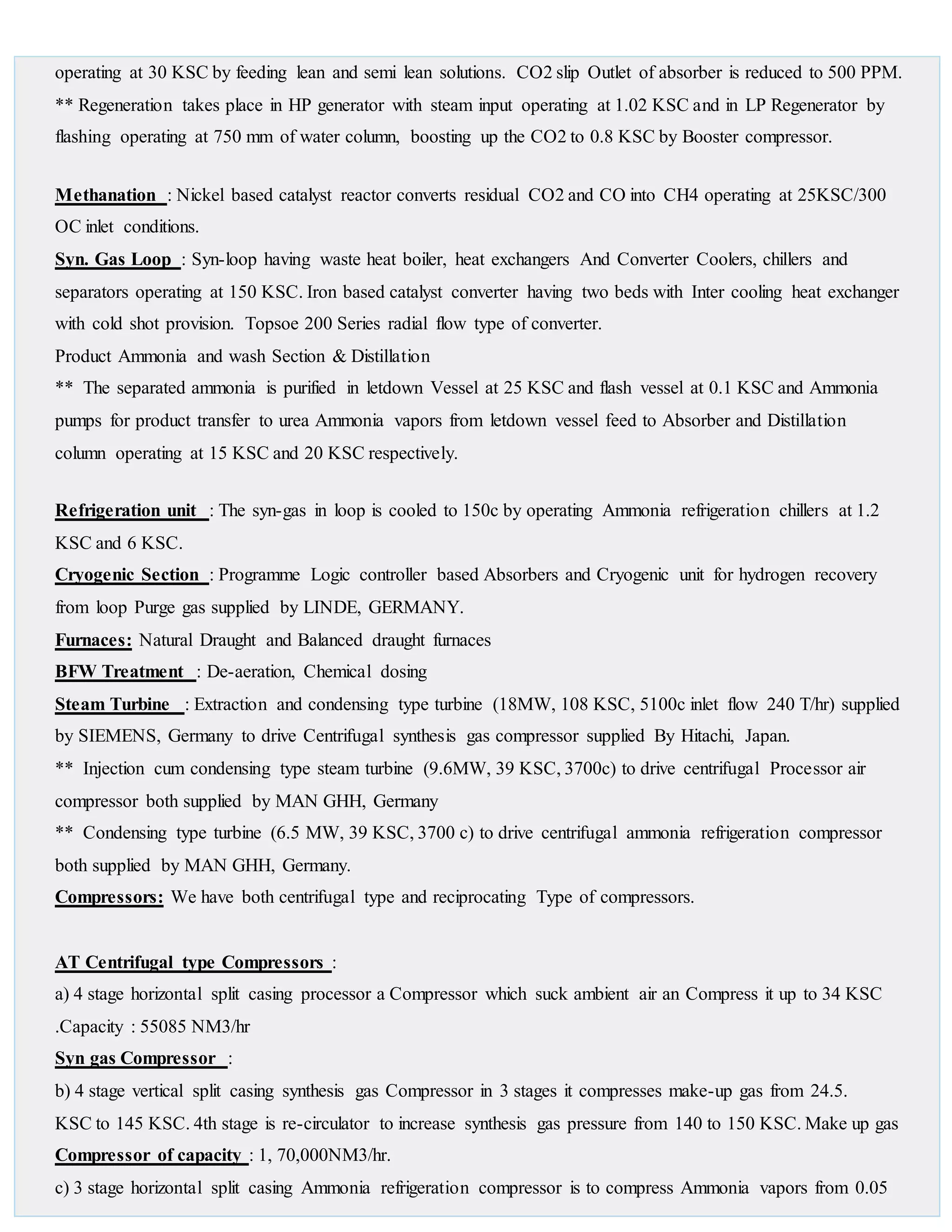 ammonia&utility operator | DOCX | Home Appliances | Home & Garden