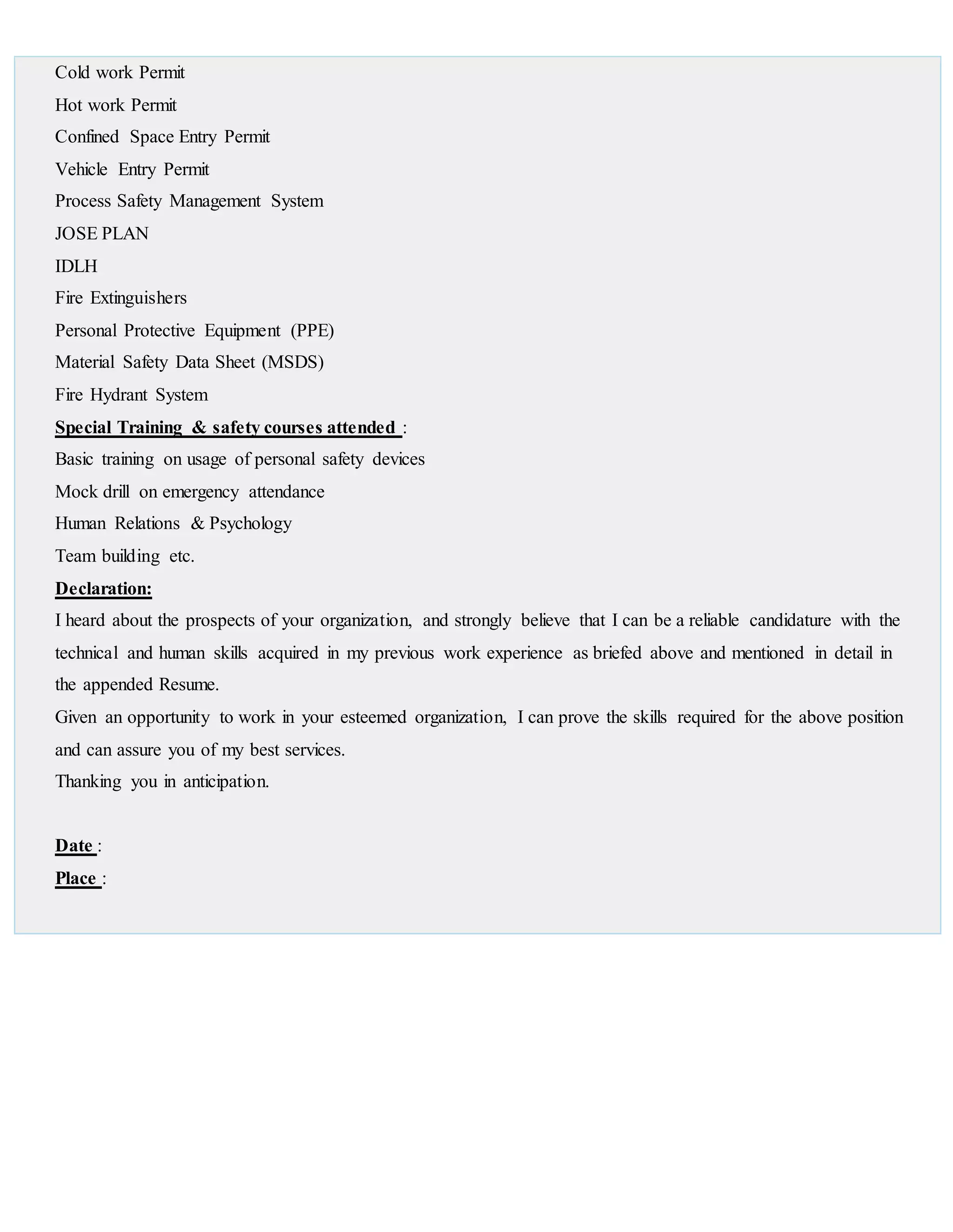 ammonia&utility operator | DOCX | Home Appliances | Home & Garden