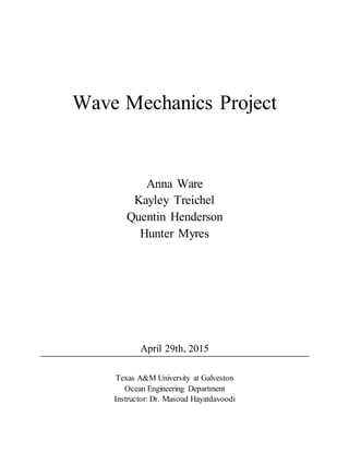Wave Mechanics Project | PDF