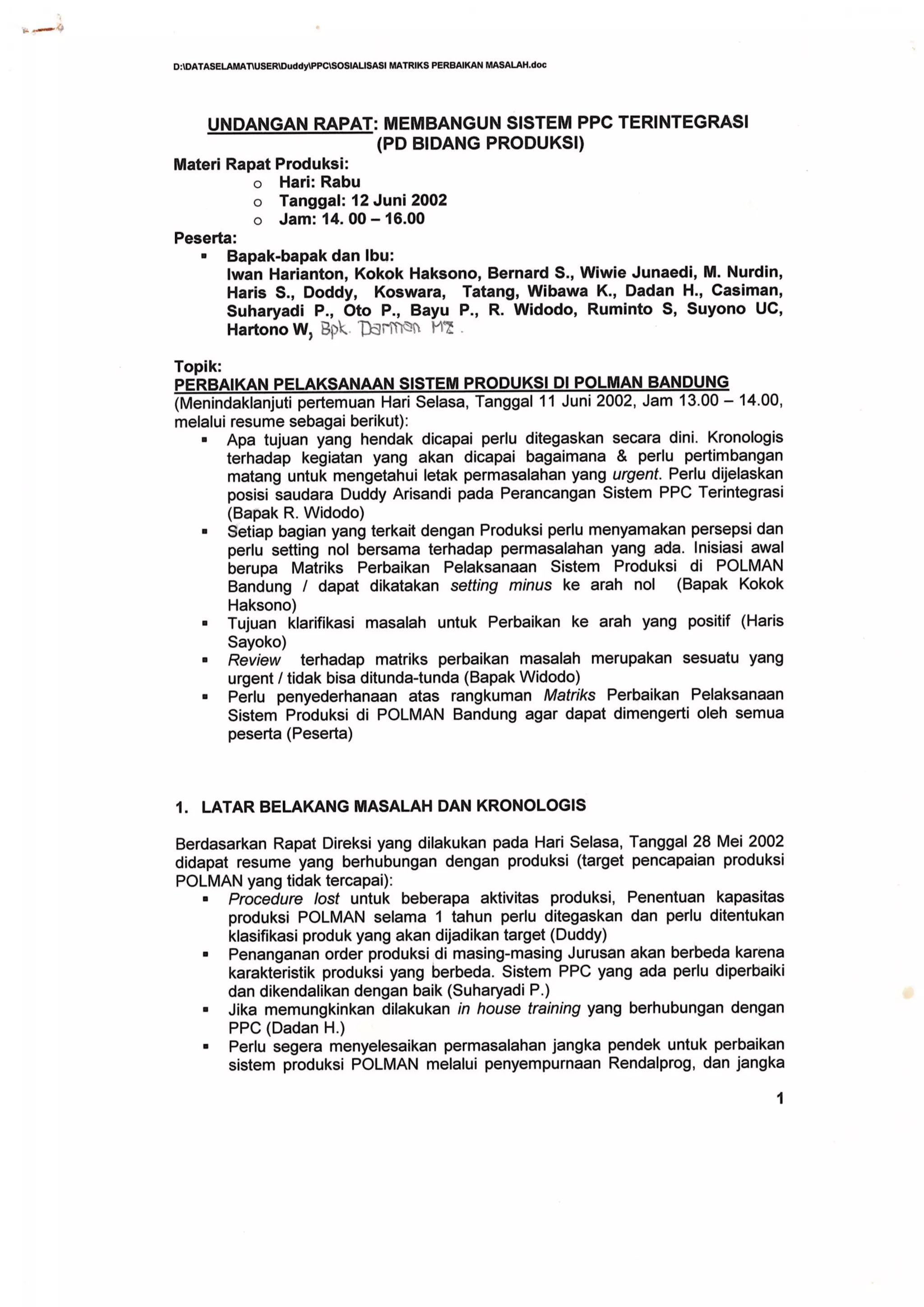 F[2/17]_Proyek Sistem PPC Terintegrasi_Latar belakang & Tahapan Proyek_Kord. Sistem Produksi-PPI ...