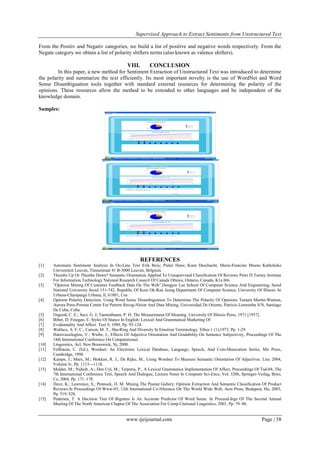 Supervised Approach to Extract Sentiments from Unstructured Text | PDF
