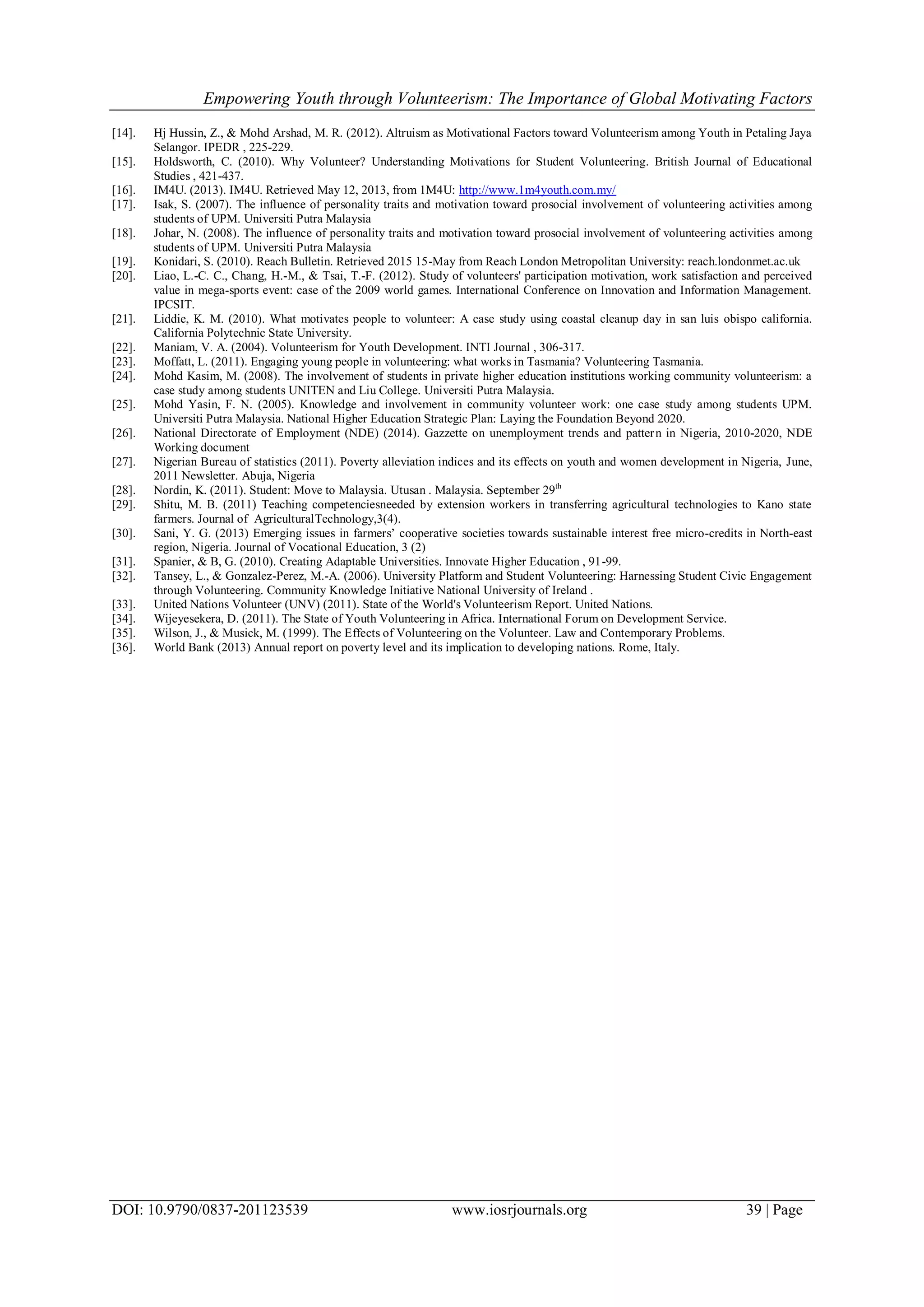 Empowering Youth through Volunteerism: The Importance of Global ...