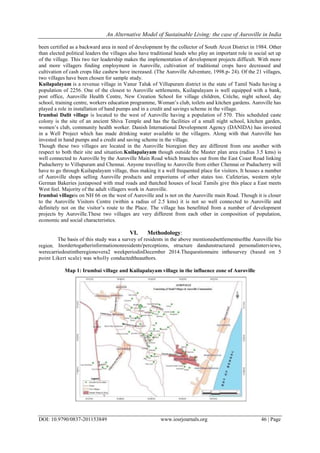 An Alternative Model of Sustainable Living: the case of Auroville in ...