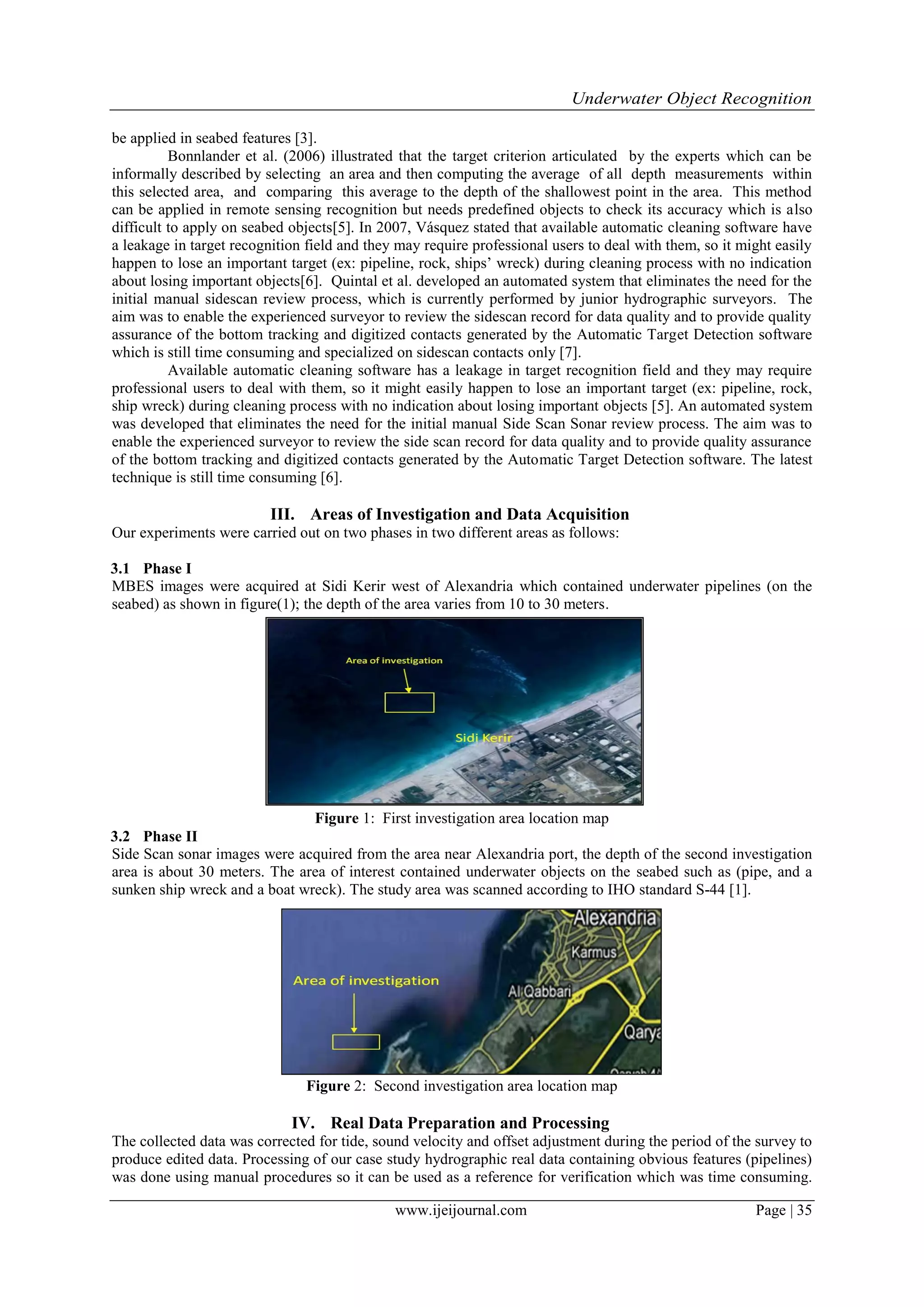 Underwater Object Recognition | PDF