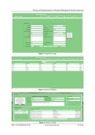 Design and Implementation of Hospital Management System Using Java | PDF