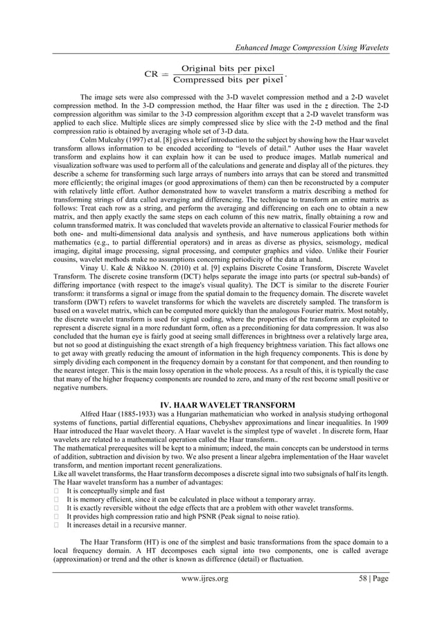 Enhanced Image Compression Using Wavelets | PDF