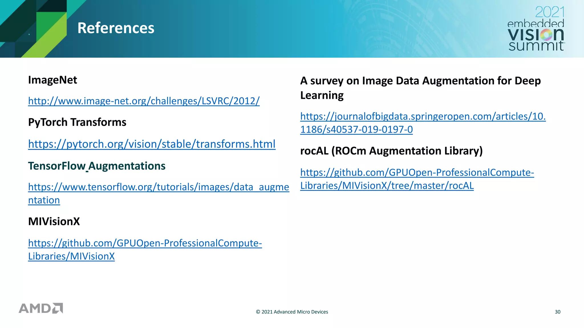 “An Introduction to Data Augmentation Techniques in ML Frameworks,” a Presentation from AMD | PDF