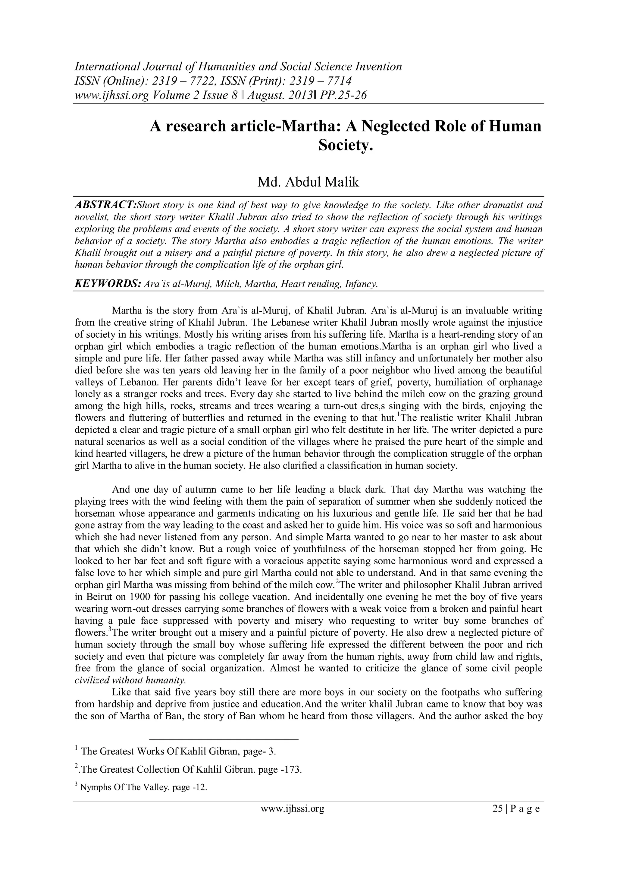 International Journal of Humanities and Social Science Invention ...