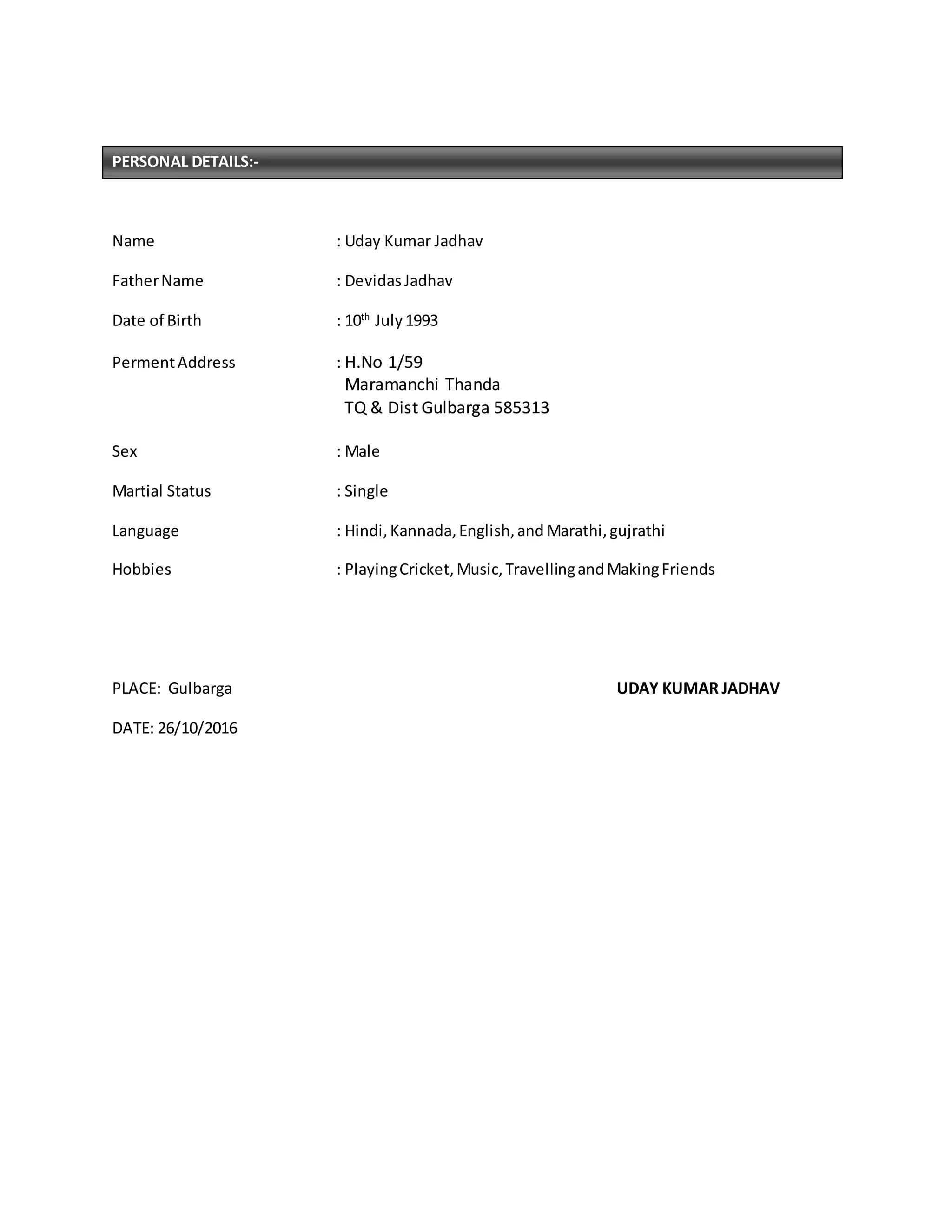 Resume uday | DOCX