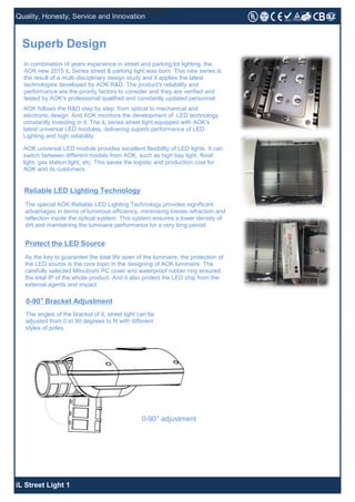AOK-iL Series Street Light Datasheet from Liberty | PDF
