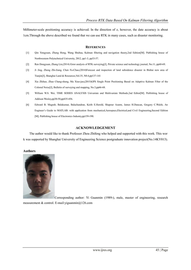 Process Rtk Data Based On Kalman Filtering Algorithm Pdf