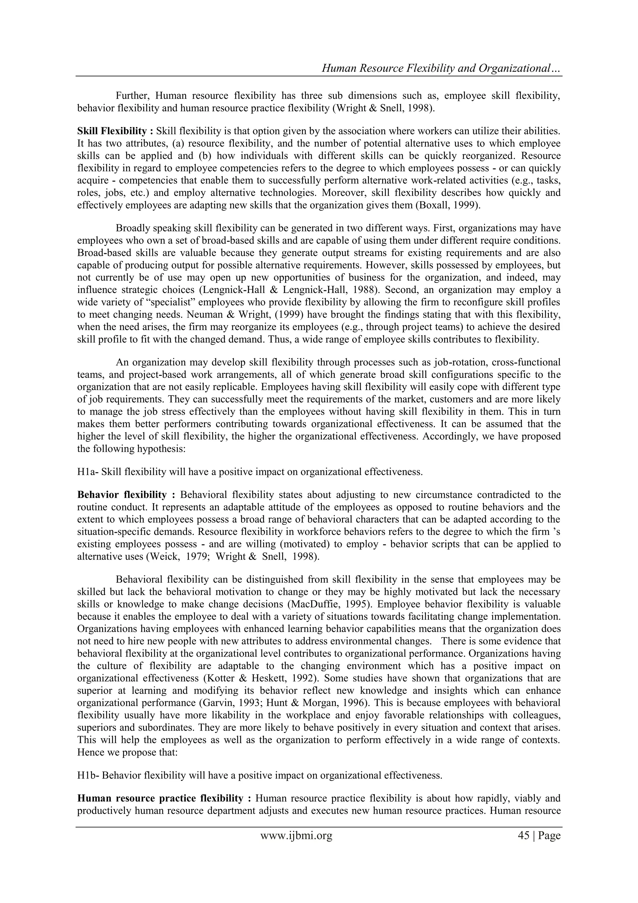 Human Resource Flexibility and Organizational Effectiveness: Role of Organizational Citizenship ...