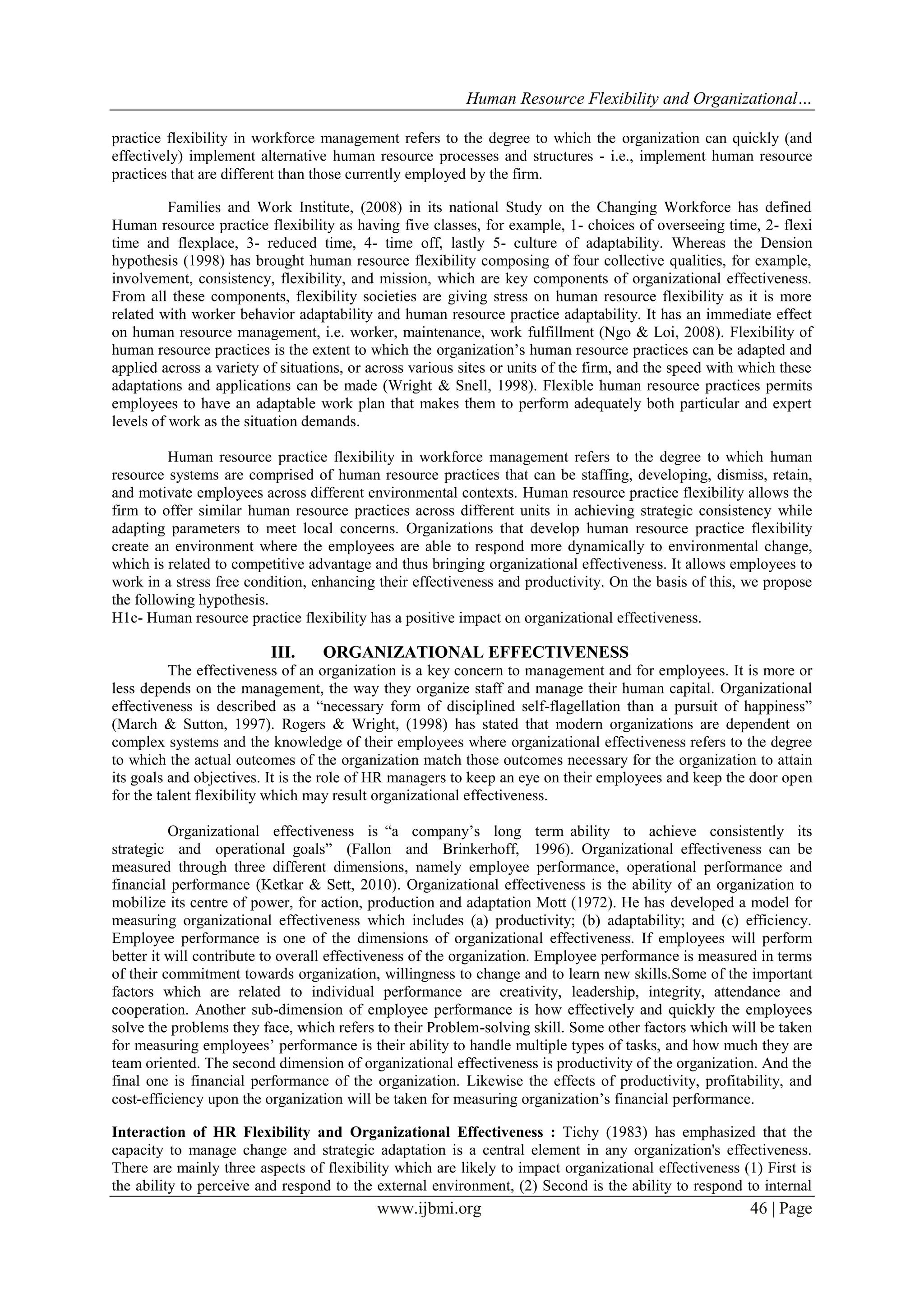 Human Resource Flexibility and Organizational Effectiveness: Role of Organizational Citizenship ...