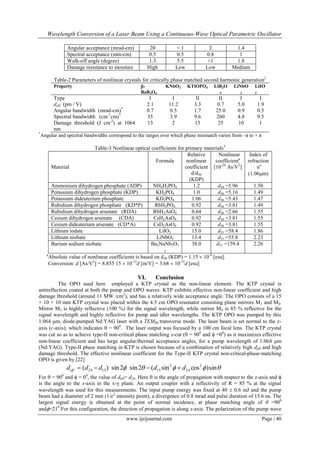 Wavelength Conversion of a Laser Beam Using a Continuous- Wave Optical Parametric Oscillator | PDF