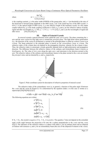 Wavelength Conversion of a Laser Beam Using a Continuous- Wave Optical Parametric Oscillator | PDF
