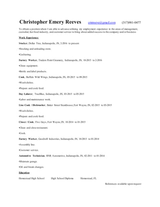 Christopher Resume | DOCX
