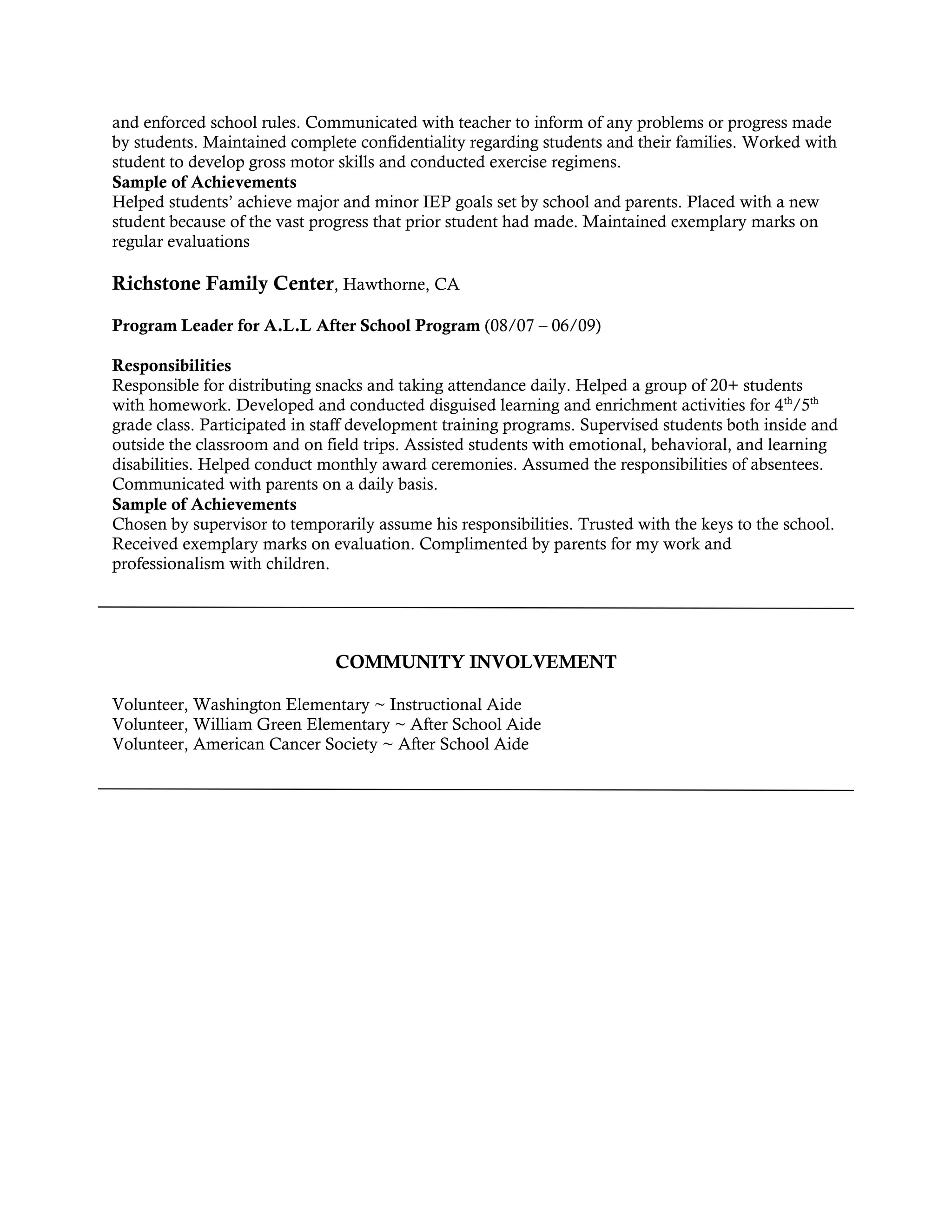 wgu resume | DOC | Professional School | Postgraduate Education