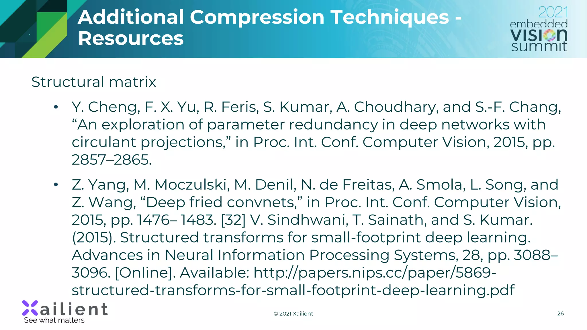 “Introduction to DNN Model Compression Techniques,” a Presentation from Xailient | PDF