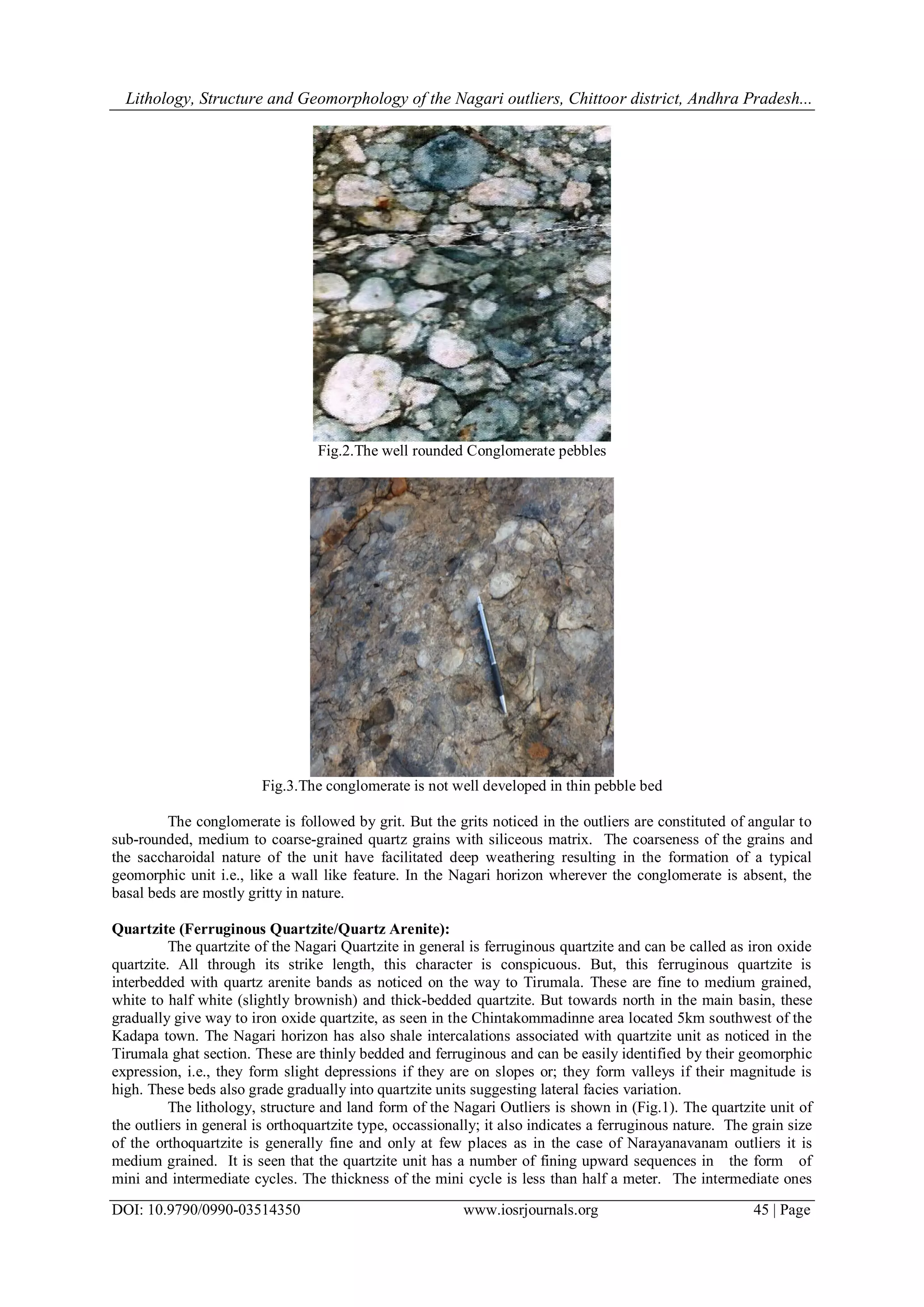 Lithology, Structure and Geomorphology of the Nagari outliers, Chittoor ...