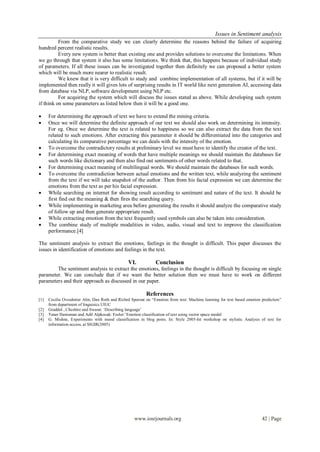 Issues in Sentiment analysis | PDF