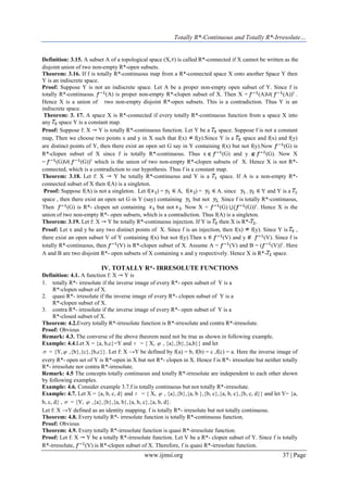 Totally R*-Continuous and Totally R*-Irresolute Functions | PDF