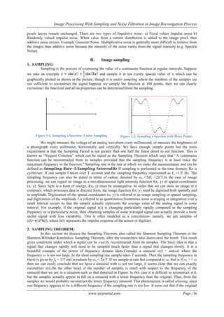 Image Processing With Sampling and Noise Filtration in Image Reconigation Process | PDF