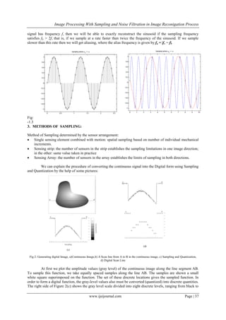 Image Processing With Sampling and Noise Filtration in Image Reconigation Process | PDF