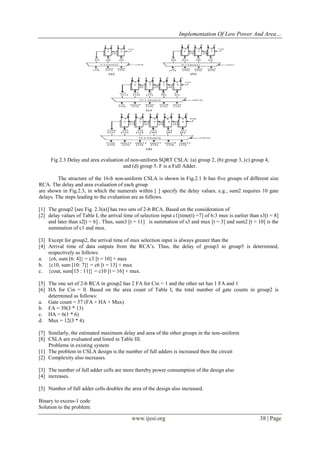 Implementation of Low Power and Area Efficient Carry Select Adder | PDF