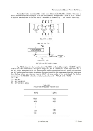 Implementation of Low Power and Area Efficient Carry Select Adder | PDF