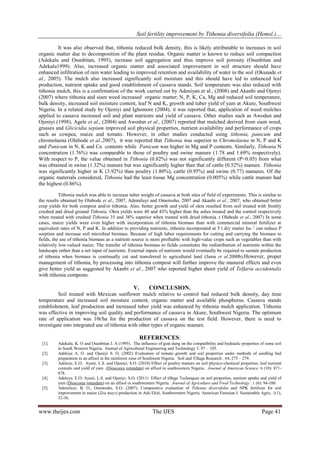Soil fertility improvement by Tithonia diversifolia (Hemsl.) A Gray and ...
