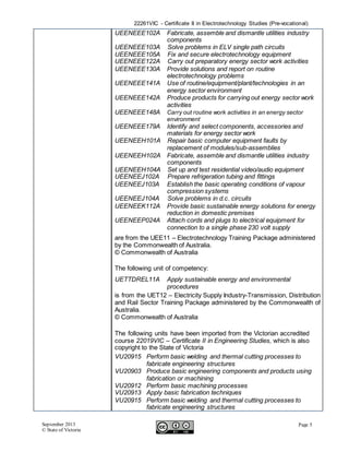 Cert II in Electrotechnology-expert panel report. | DOCX