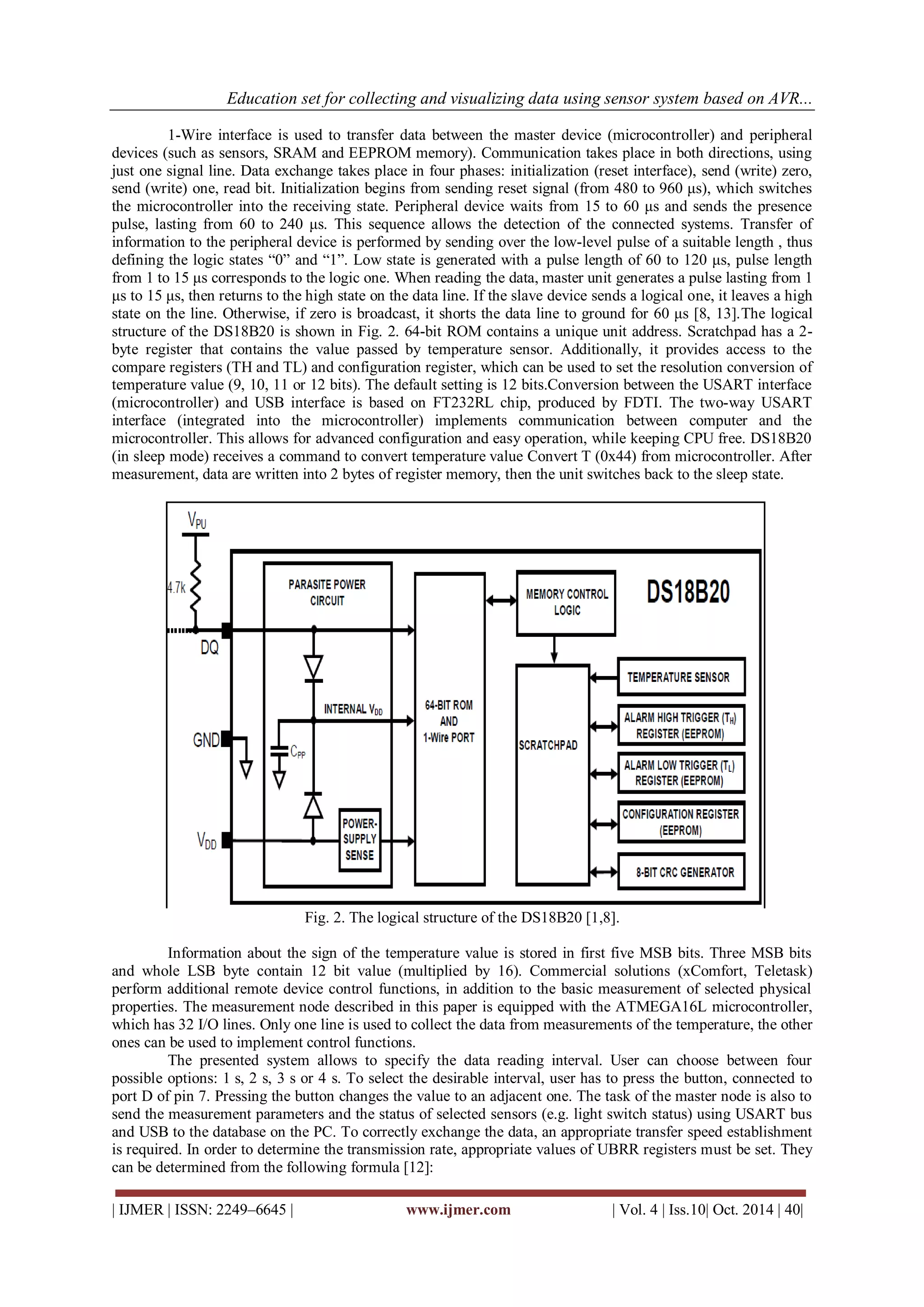 Education set for collecting and visualizing data using sensor system based on AVR ...