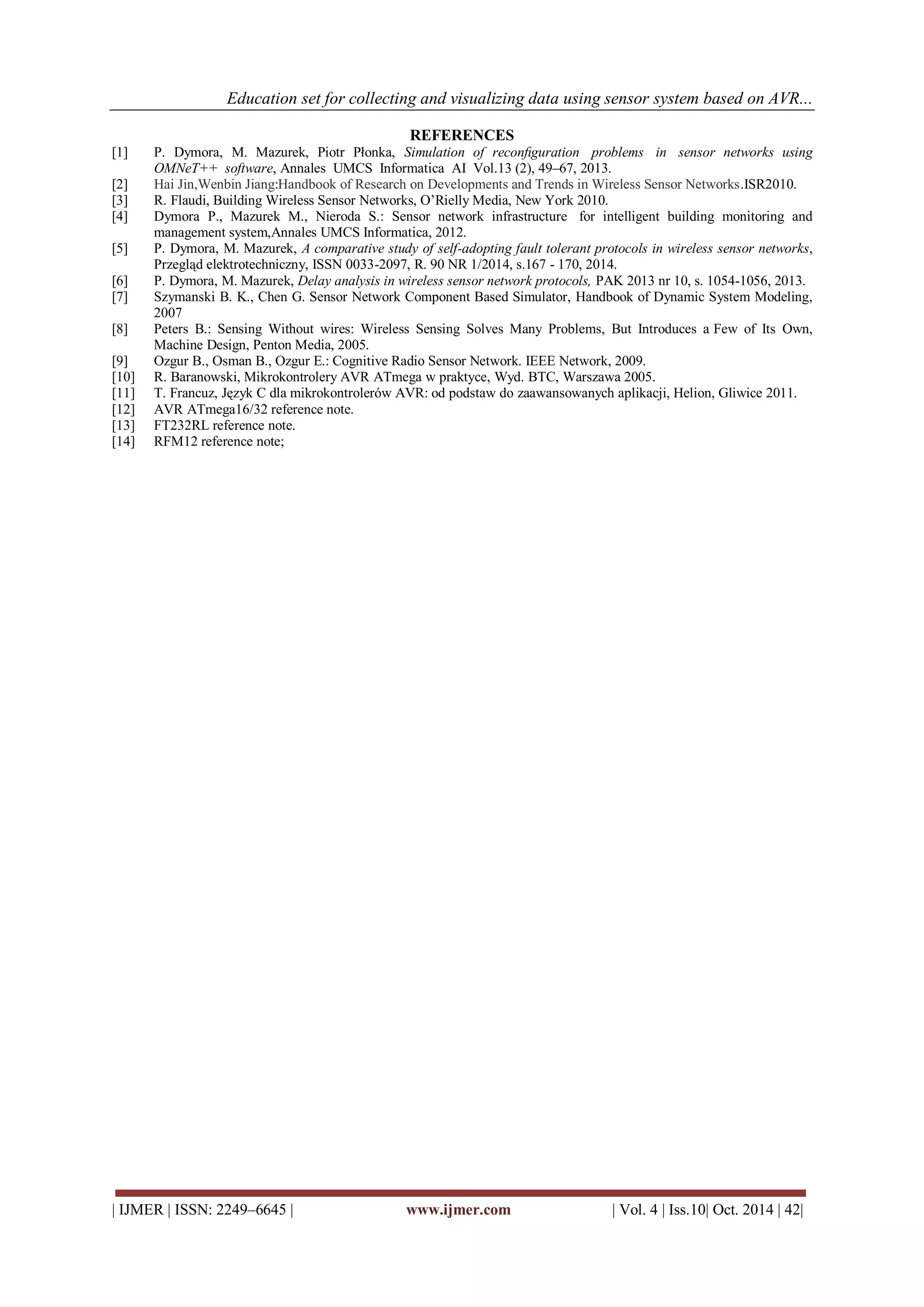 Education set for collecting and visualizing data using sensor system based on AVR ...