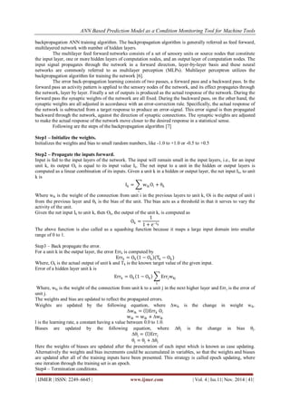 ANN Based Prediction Model as a Condition Monitoring Tool for Machine ...