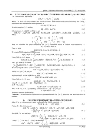 Qausi Conformal Curvature Tensor on 푳푪푺 풏-Manifolds | PDF