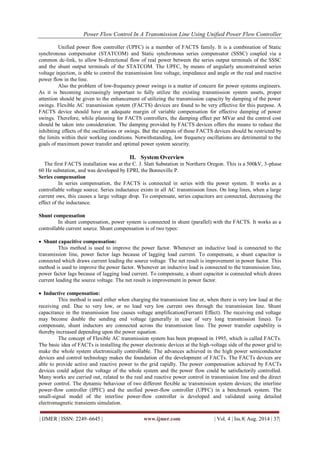 Power Flow Control In A Transmission Line Using Unified Power Flow ...