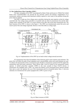 Power Flow Control In A Transmission Line Using Unified Power Flow Controller | PDF