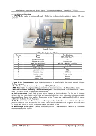 Performance Analysis of 4 Stroke Single Cylinder Diesel Engine Using ...
