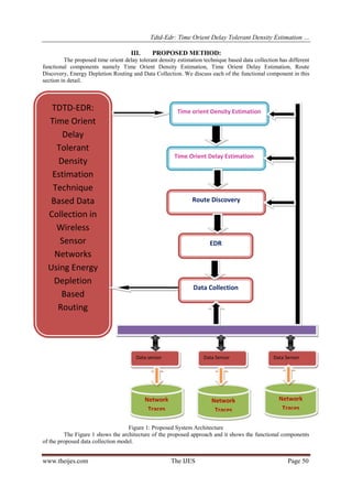 Tdtd-Edr: Time Orient Delay Tolerant Density Estimation Technique Based Data Collection In ...