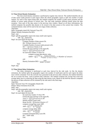 Tdtd-Edr: Time Orient Delay Tolerant Density Estimation Technique Based Data Collection In ...