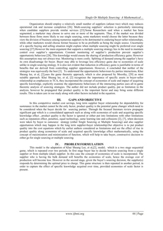 Single Or Multiple Sourcing: A Mathematical Approach To Decision Making | PDF | Logistics | Business