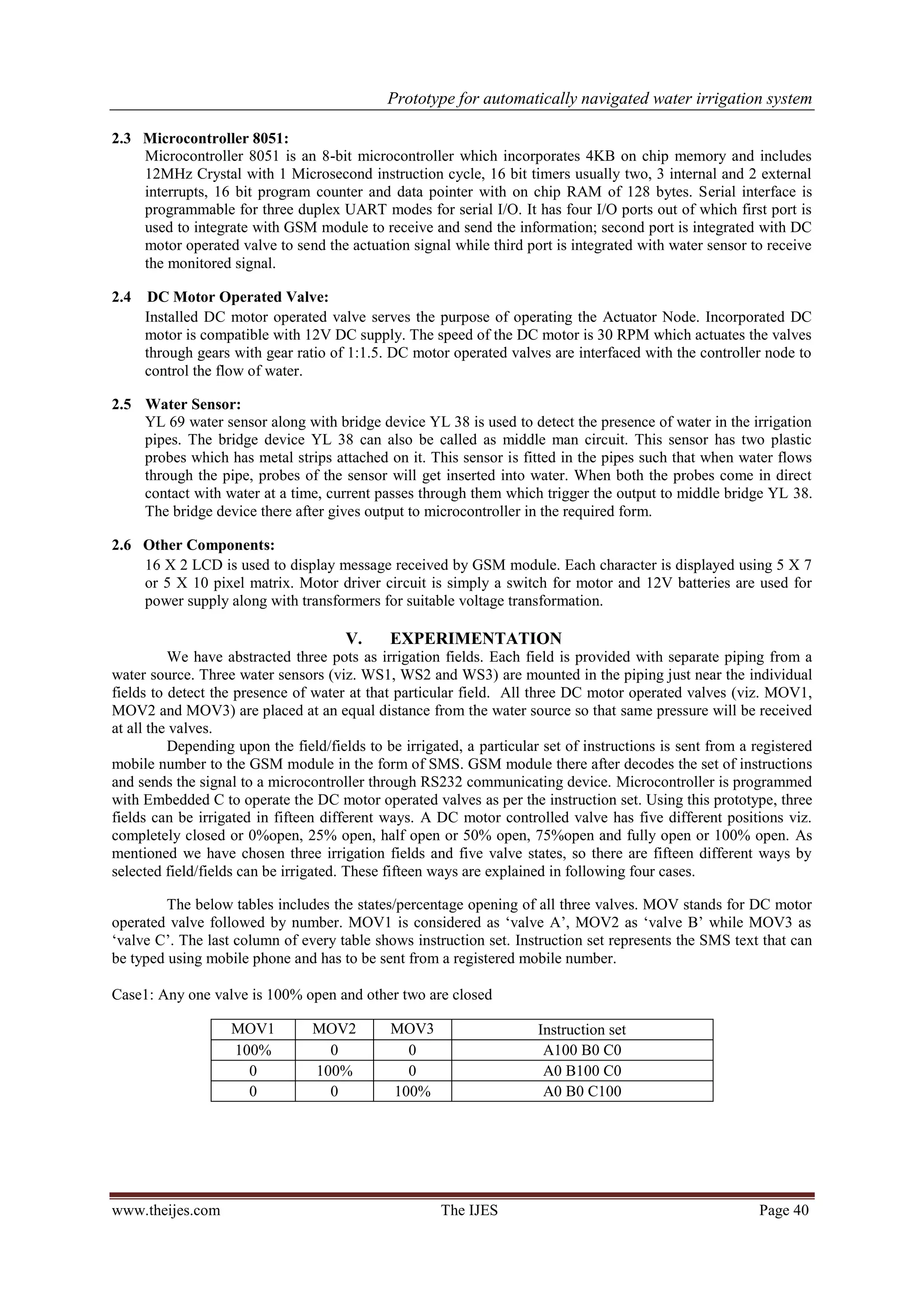 Prototype for automatically navigated water irrigation system | PDF | Agriculture | Industries