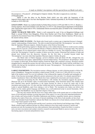 A study on Ashoka’s inscriptions with the special focus on Maski Rock ...