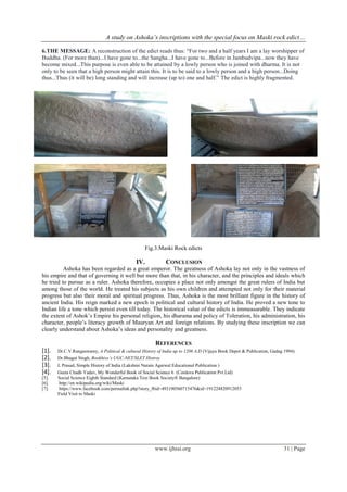 A study on Ashoka’s inscriptions with the special focus on Maski Rock ...