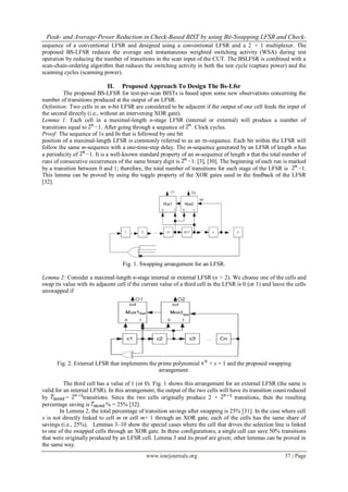 Peak- and Average-Power Reduction in Check-Based BIST by using Bit-Swapping LFSR and Check-Chain ...