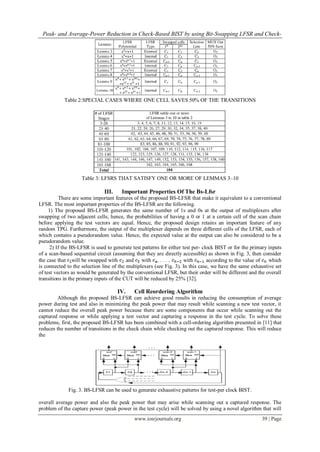 Peak- and Average-Power Reduction in Check-Based BIST by using Bit ...