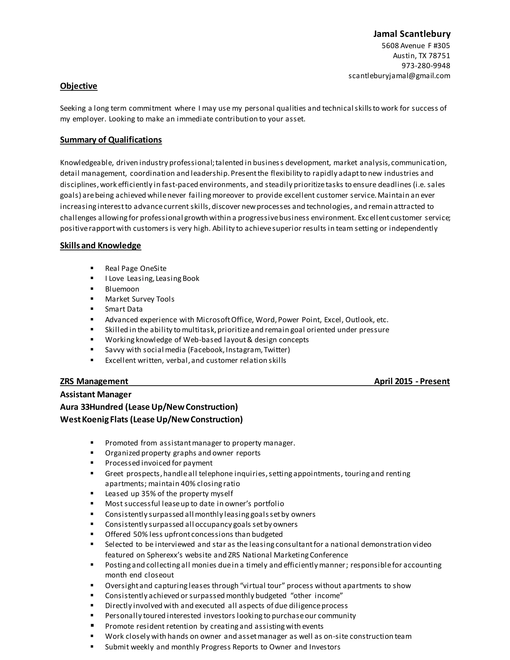 Jamal Scantlebury Resume | DOCX