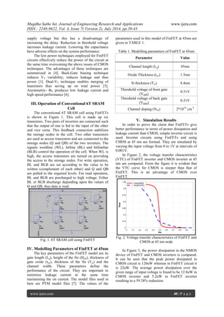 Performance Comparison of CMOS and Finfet Based Circuits At 45nm Technology Using SPICE | PDF