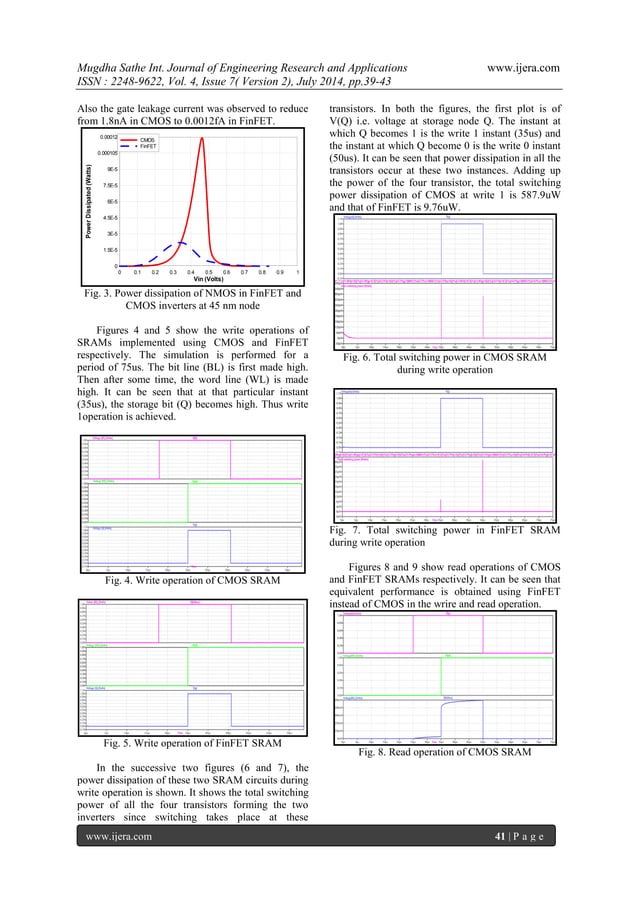 Performance Comparison of CMOS and Finfet Based Circuits At 45nm Technology Using SPICE | PDF