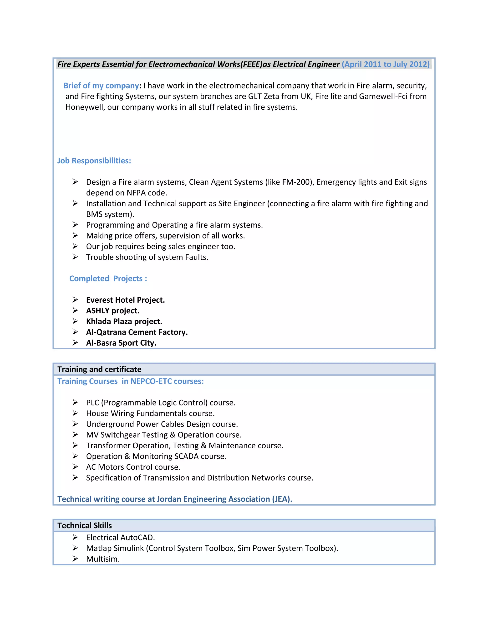 Mohammad Riyad-Electrical Engineer | PDF